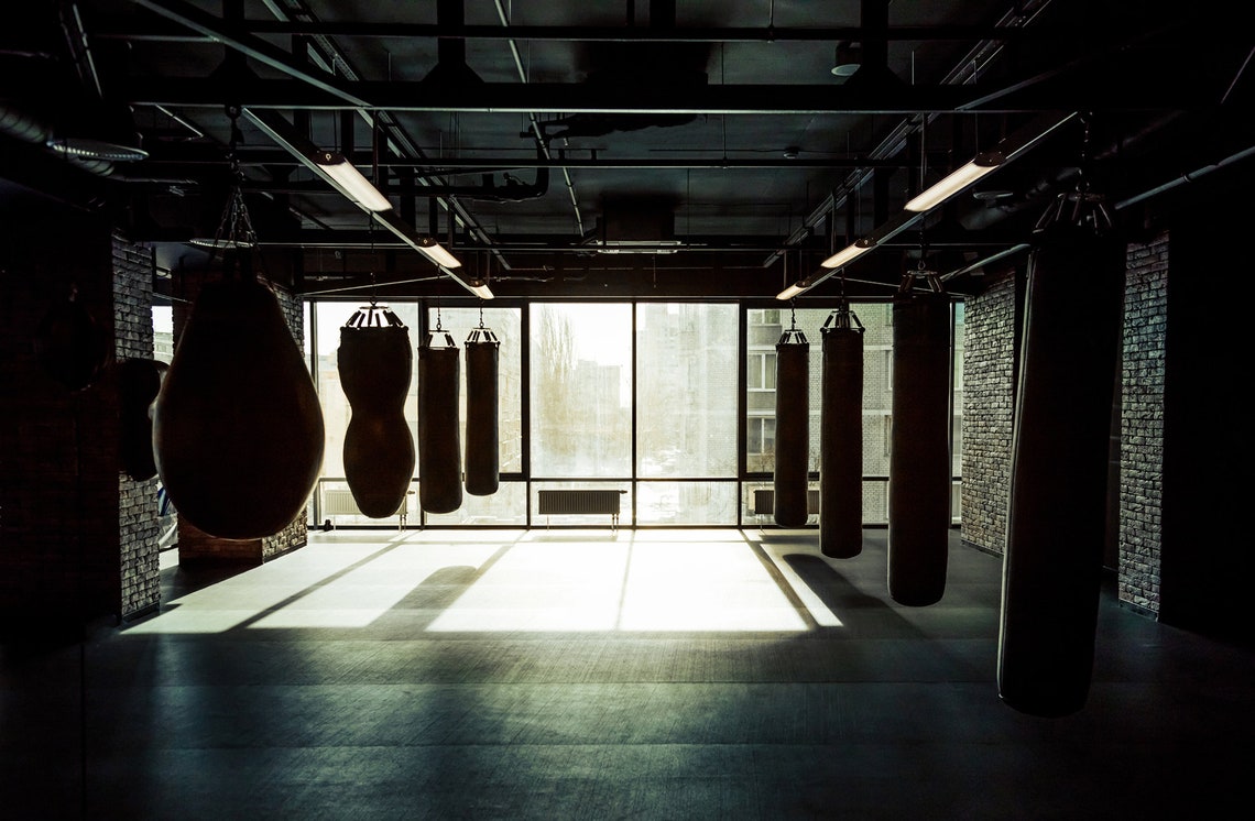 Kickboxing Room Wallpaper Mural / Kickbokszaal Fotobehang / Kickboxraum ...