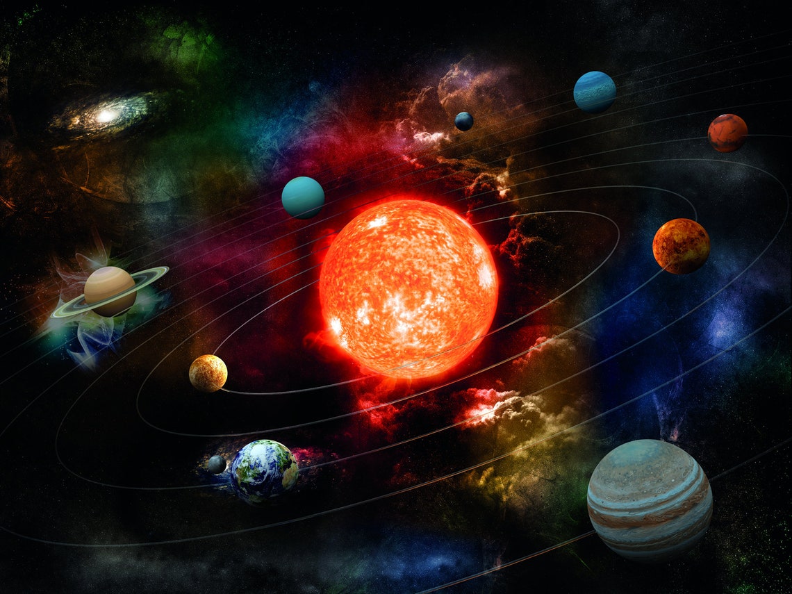 Fantastic Solar System Space Wallpaper / Fantastisch - Etsy