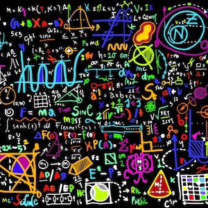 Science Wallpaper Mural / Physics Wallpaper / Scientific Formulas ...