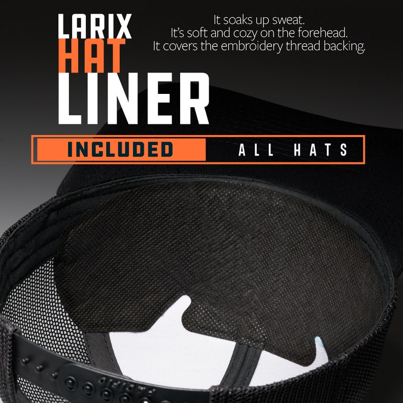 Black Larix Trucker Hat Wild Blue Moon Trucker Hats for | Etsy