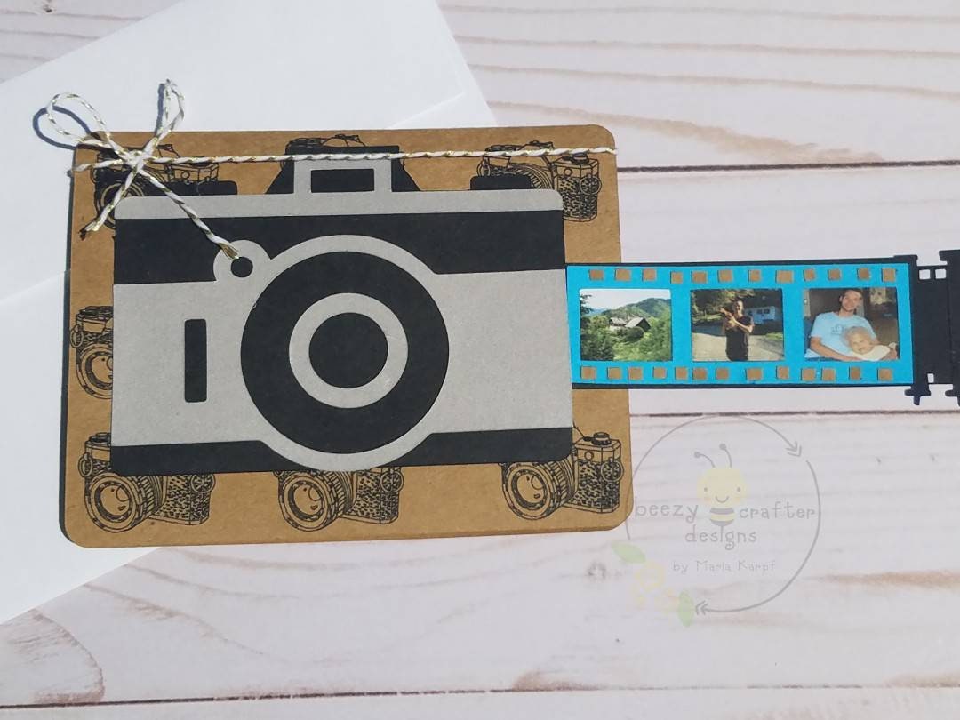 Personalized Camera card photographer birthday card handmade | Etsy