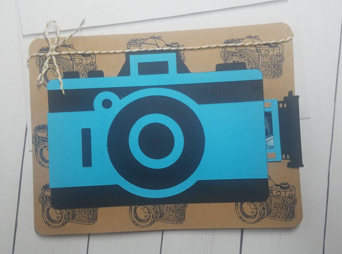 Personalized Camera Card Photographer Birthday Card Handmade - Etsy