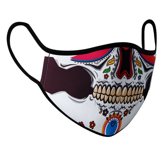 Catrina Skull Face Dust Shield Mask with fluid and moisture | Etsy