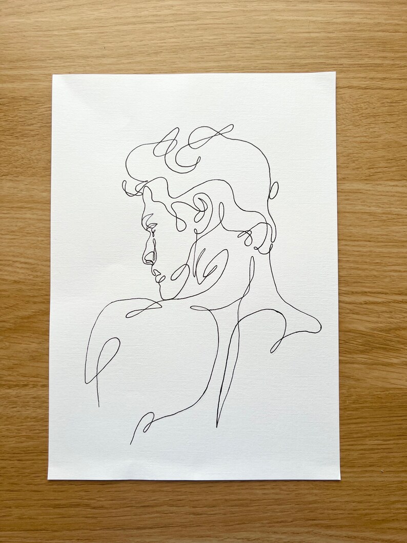 Male Figure Back Line Drawing | Male Body Line Art | Abstract ...
