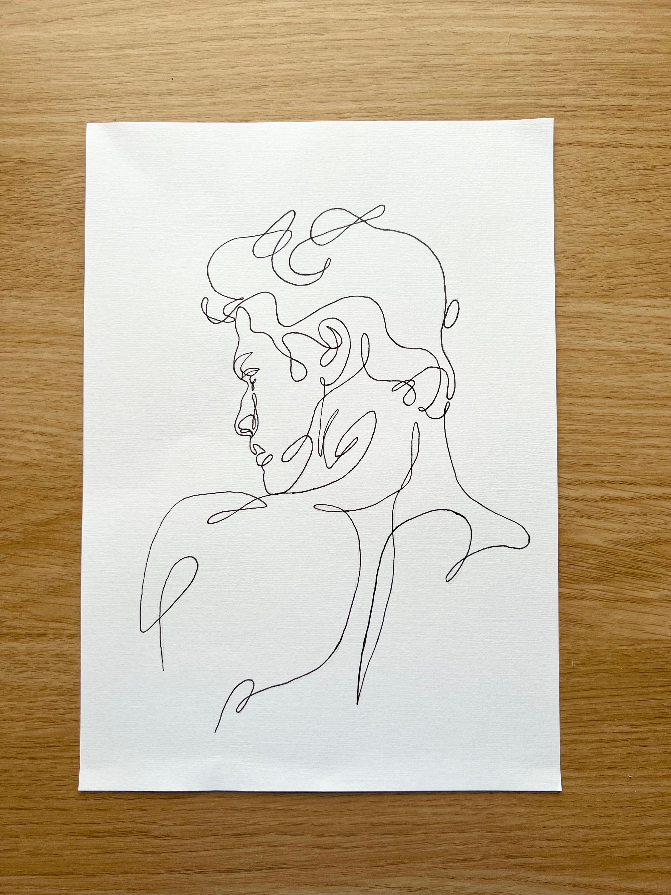 Male Figure Back Line Drawing | Male Body Line Art | Abstract ...
