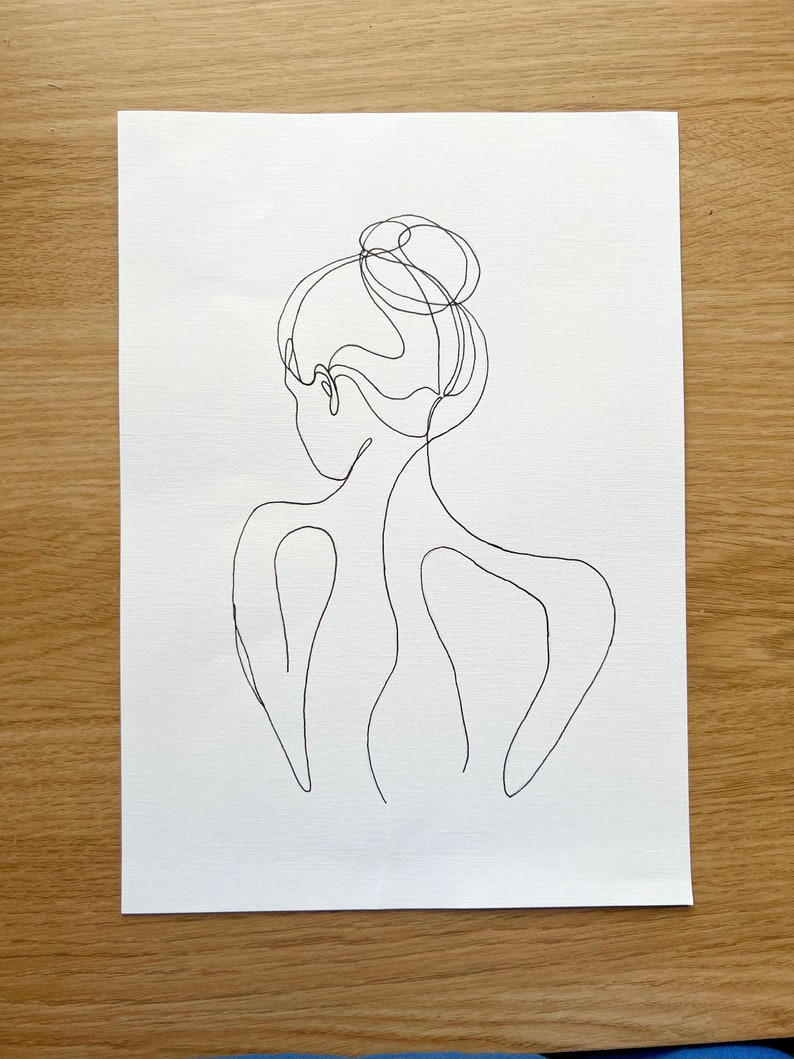 Female Body Line Drawing | Female Figure Line Art | Abstract ...
