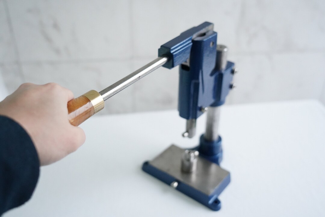 Vintage Large Restored Cast Iron Royal Blue Rivet Press / Spindle Press ...