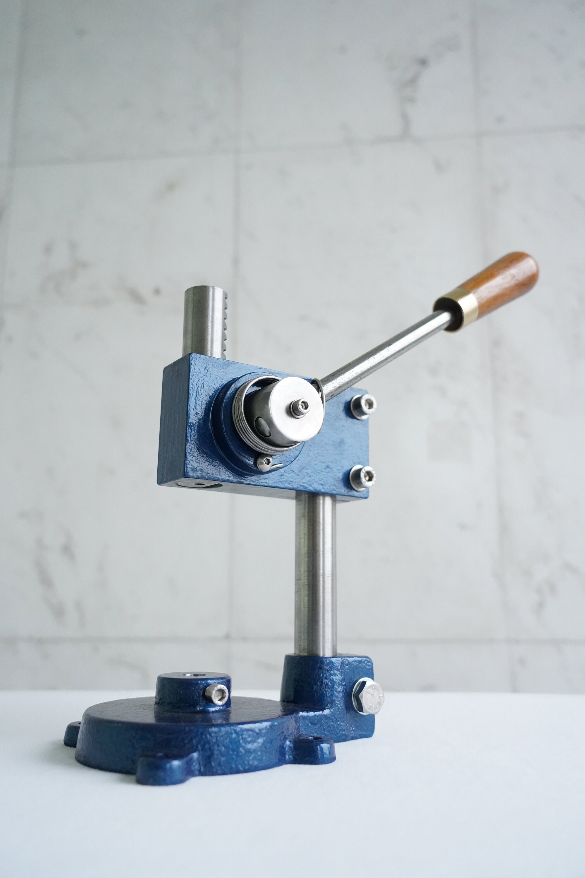 Antique Restored Cast Iron Royal Blue Rivet Press / Spindle Press ...