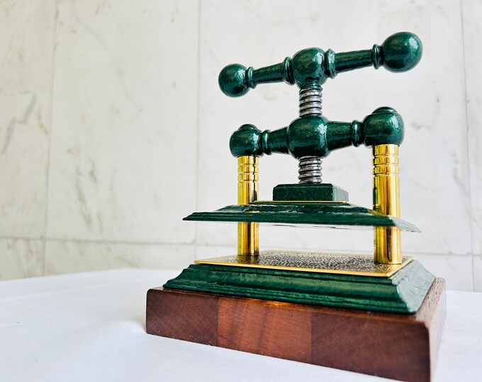 Unique Vintage Restored Small Desk Hand Press Machine for Leather ...