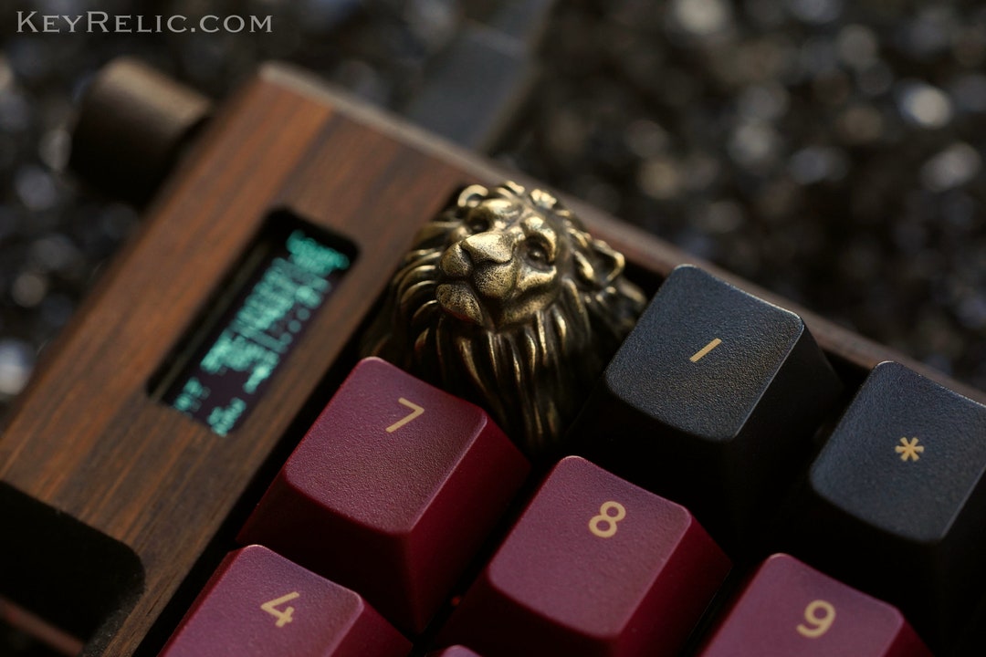 Lion Keycap - Solid Brass Metal Premium Keycap From Keyrelic Artisan ...