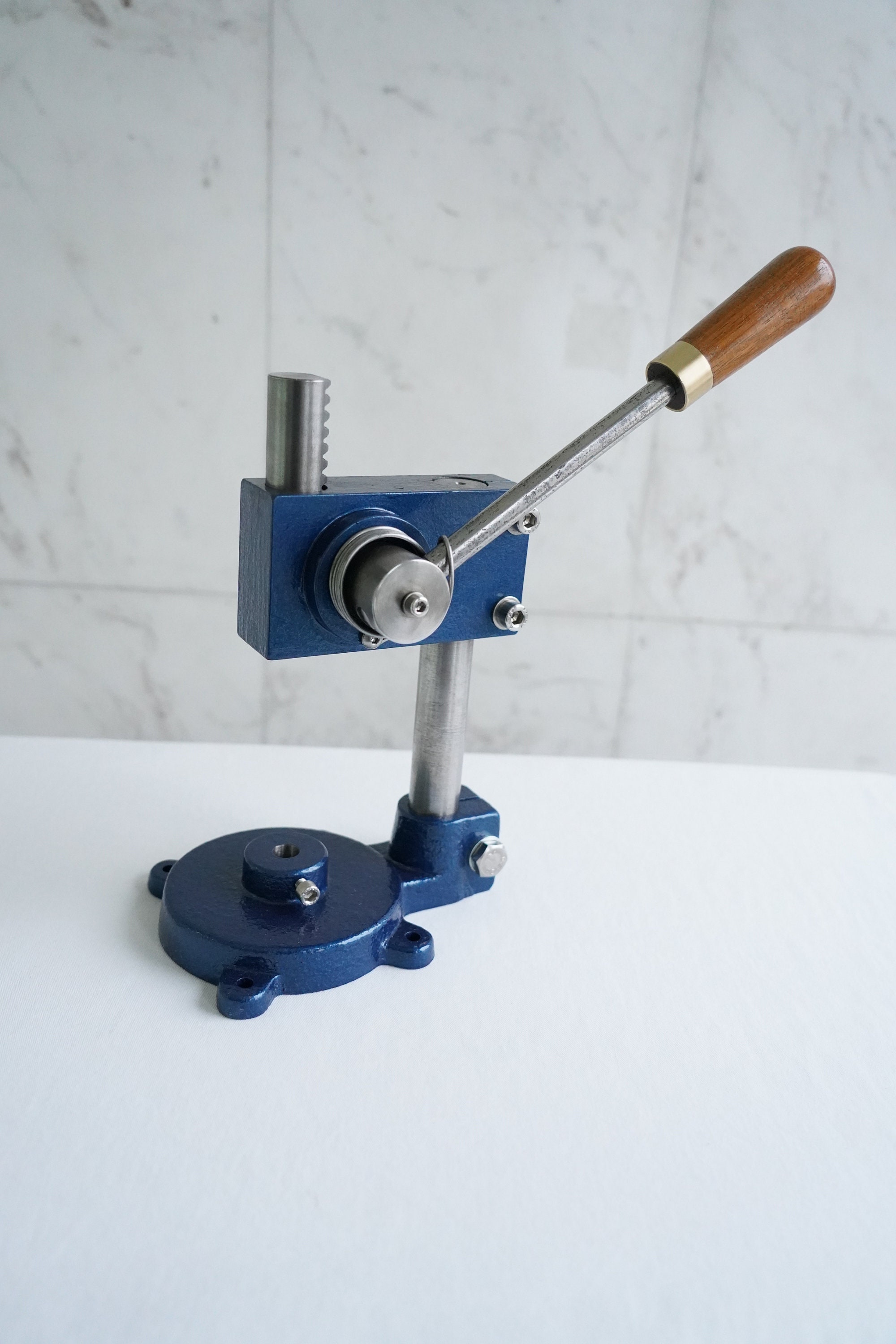 Antique Restored Cast Iron Royal Blue Rivet Press / Spindle Press ...