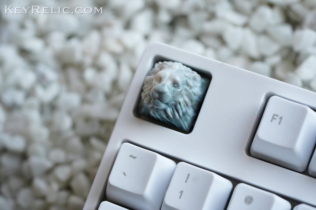 Lion Keycap - Resin Pearl Green Keycap From Keyrelic Artisan Mechanical ...