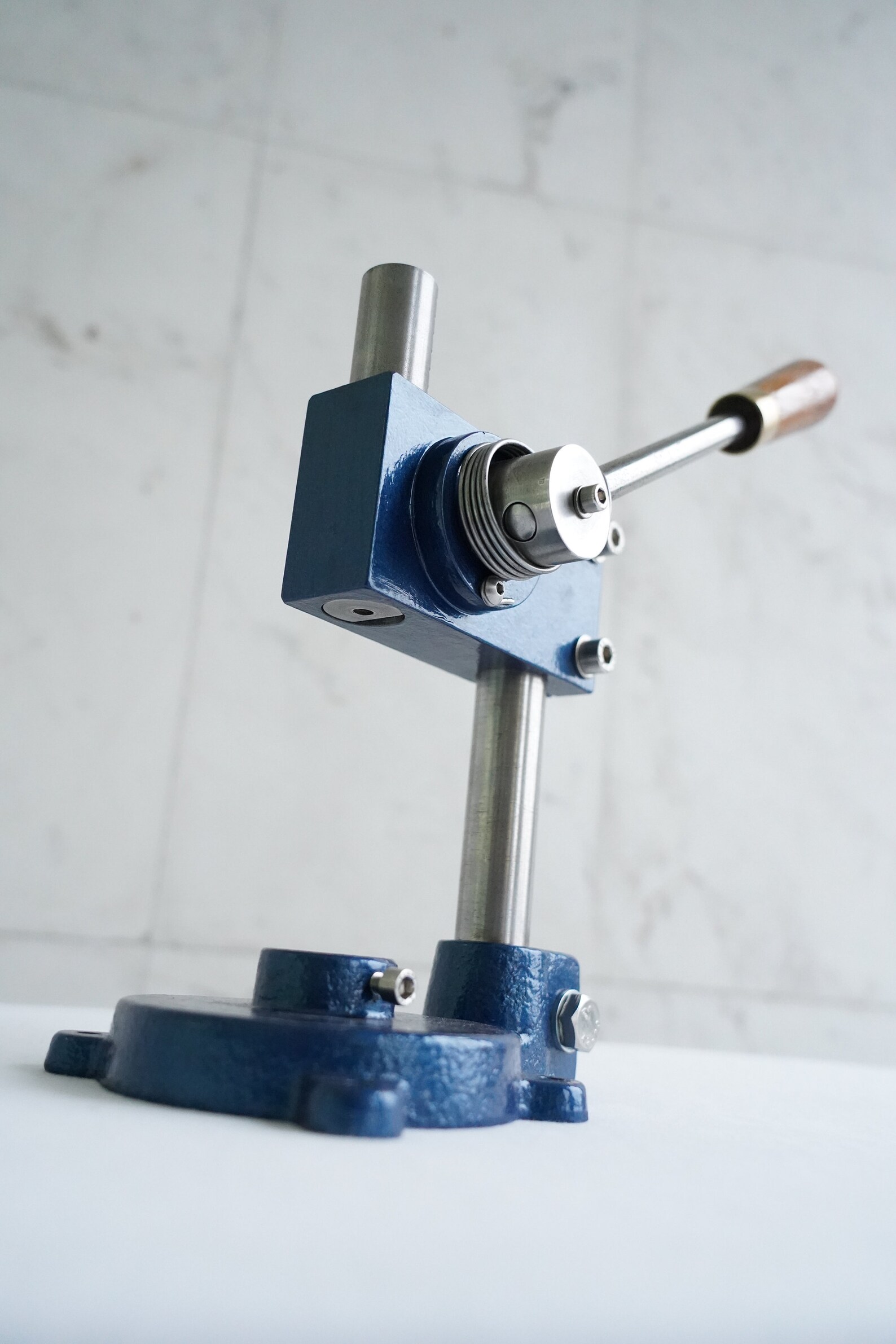 Antique Restored Cast Iron Royal Blue Rivet Press / Spindle Press ...