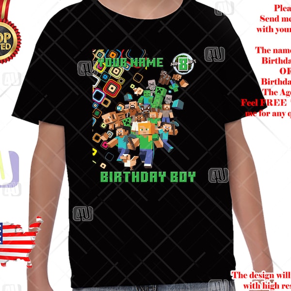 Mindcraft Birthday Shirt - Etsy