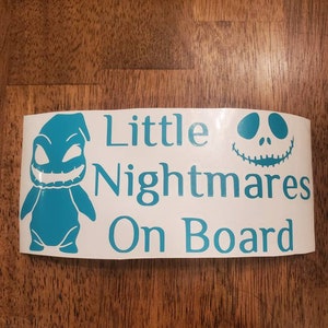 Little Nightmare on Board Car Decal nightmares Option Too - Etsy