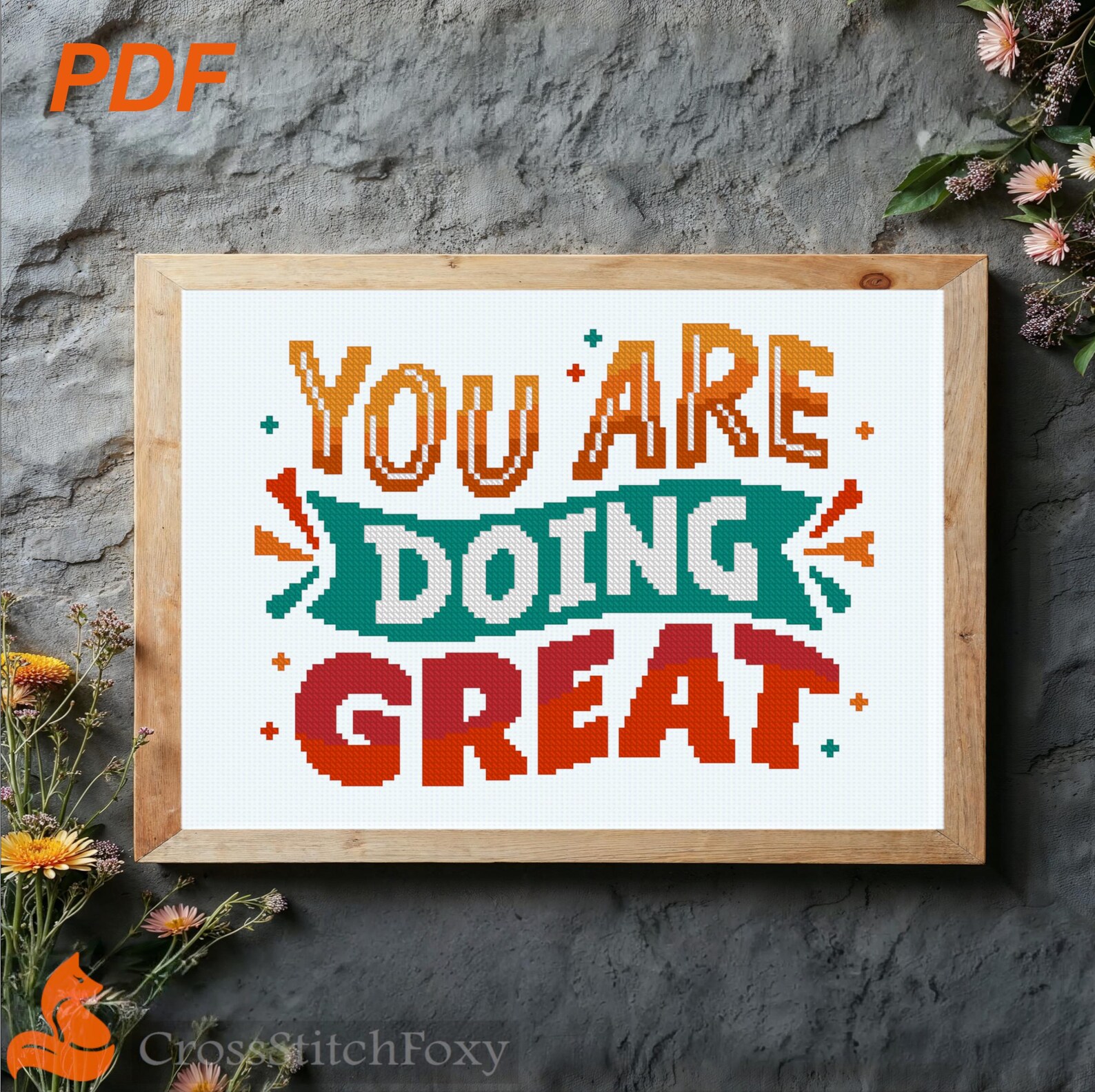 Motivational Cross Stitch Pattern (PDF Pattern) - Etsy