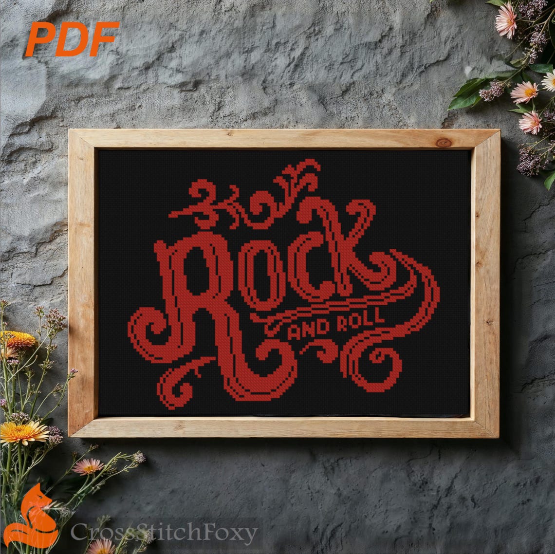 Rock N Roll Cross Stitch Pattern (PDF Download) - Etsy