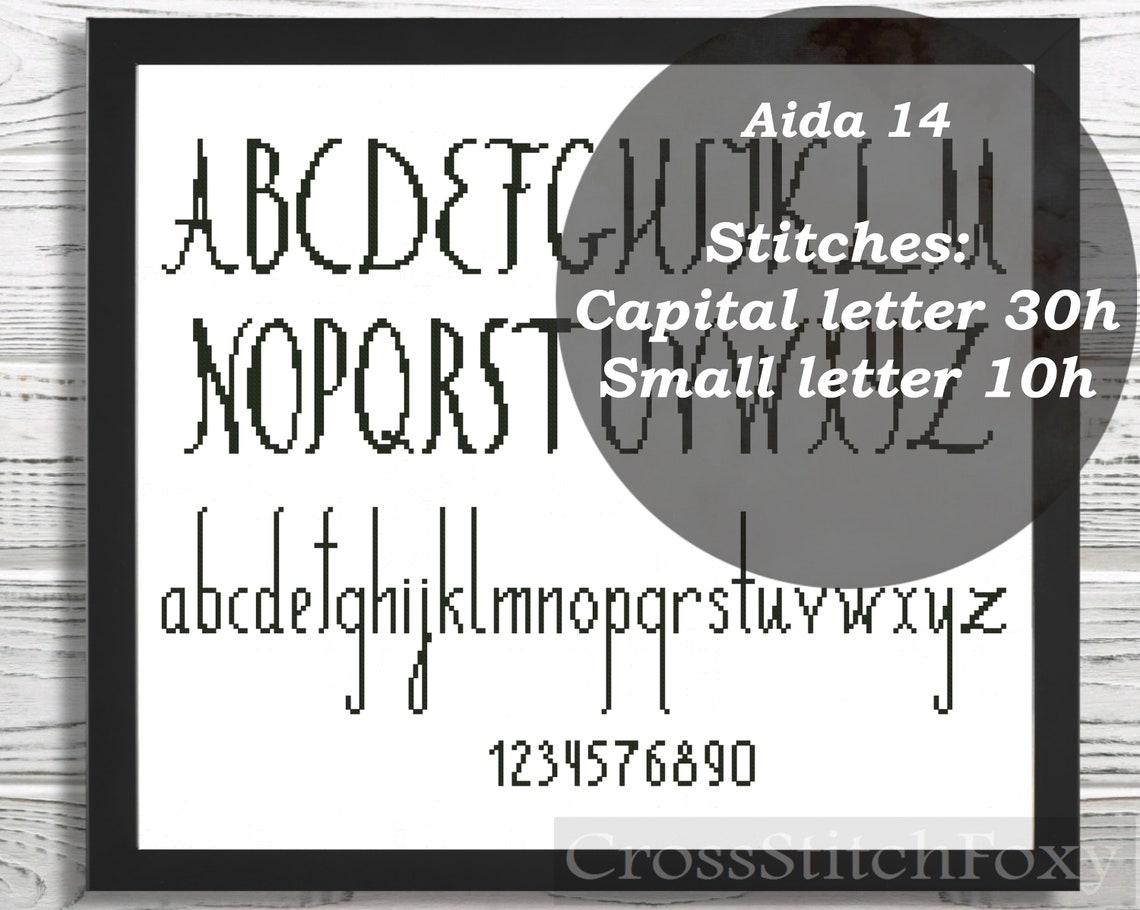 Cross Stitch Alphabet Pattern Modern Alphabet Font Cross | Etsy