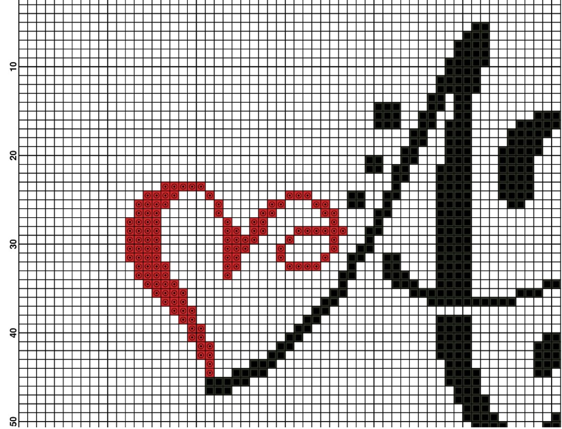 Valentine's Day Monogram Alphabet Cross Stitch Pattern - Etsy