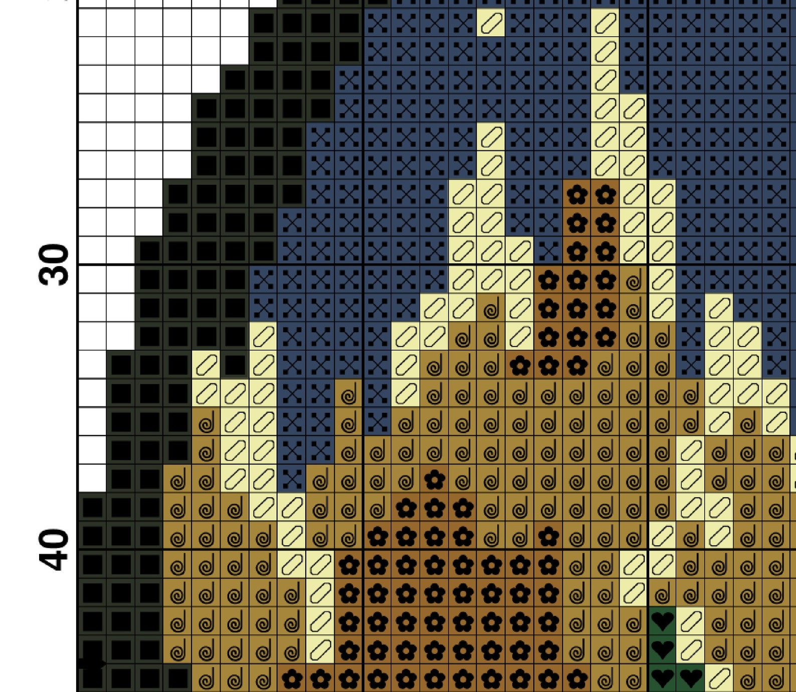 Ying Yang Landscape Cross Stitch Pattern: Modern Art (PDF Download) - Etsy