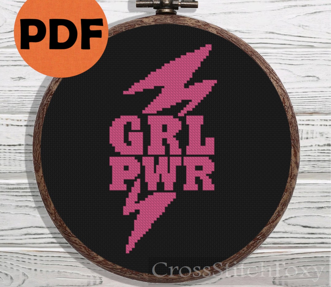 Girl Power Cross Stitch Pattern PDF Feminist Cross Stitch - Etsy