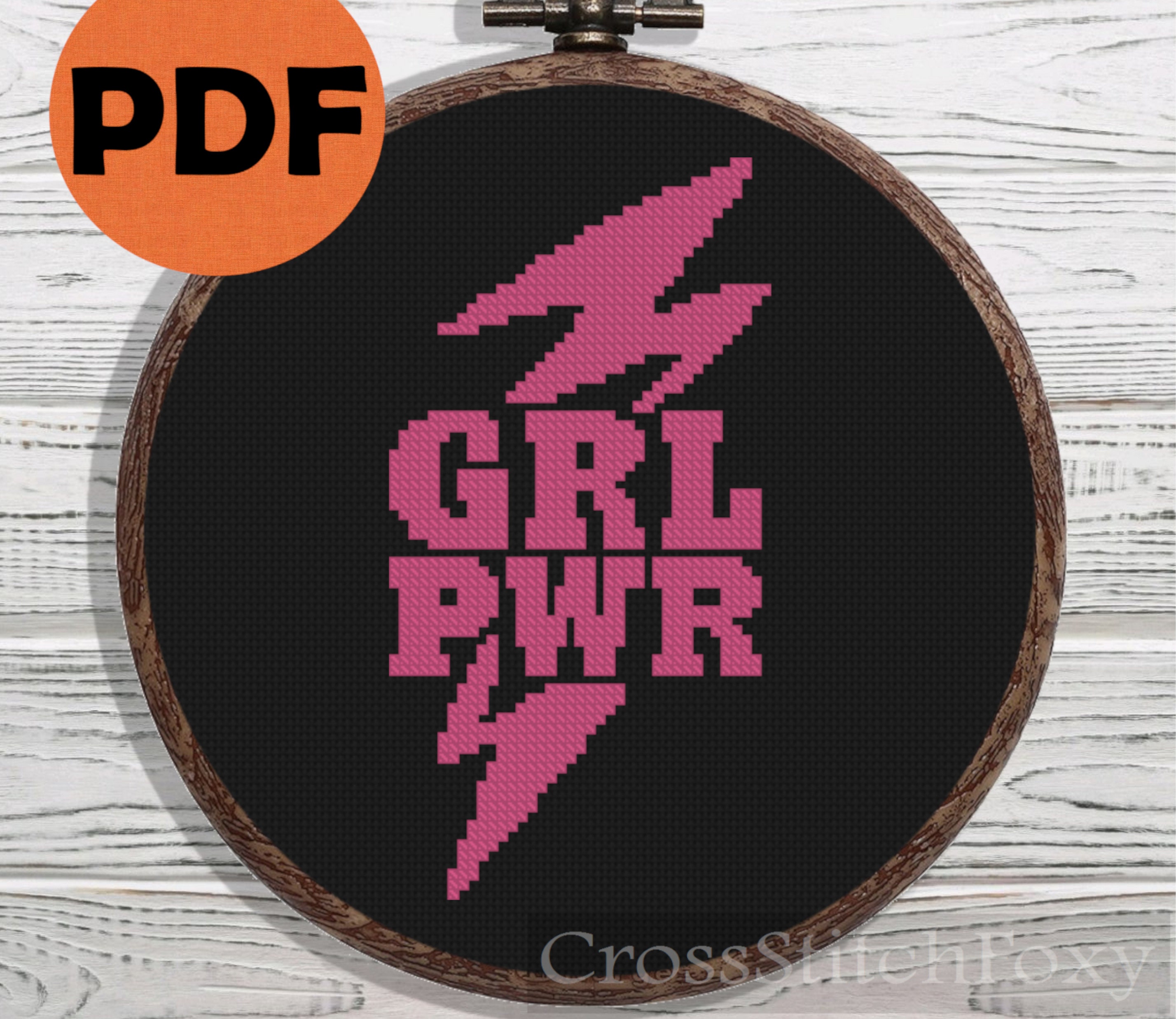 Girl Power Cross Stitch Pattern PDF Feminist Cross Stitch - Etsy