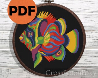 Tropical Fish Cross Stitch Pattern Instant Download - Etsy