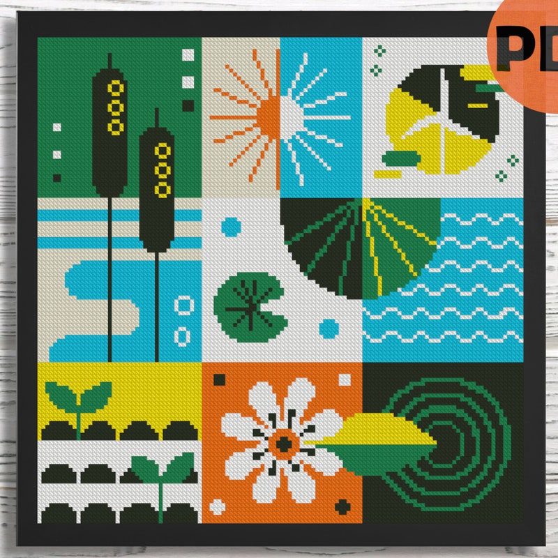 Geometric Cross Stitch Pattern - Etsy