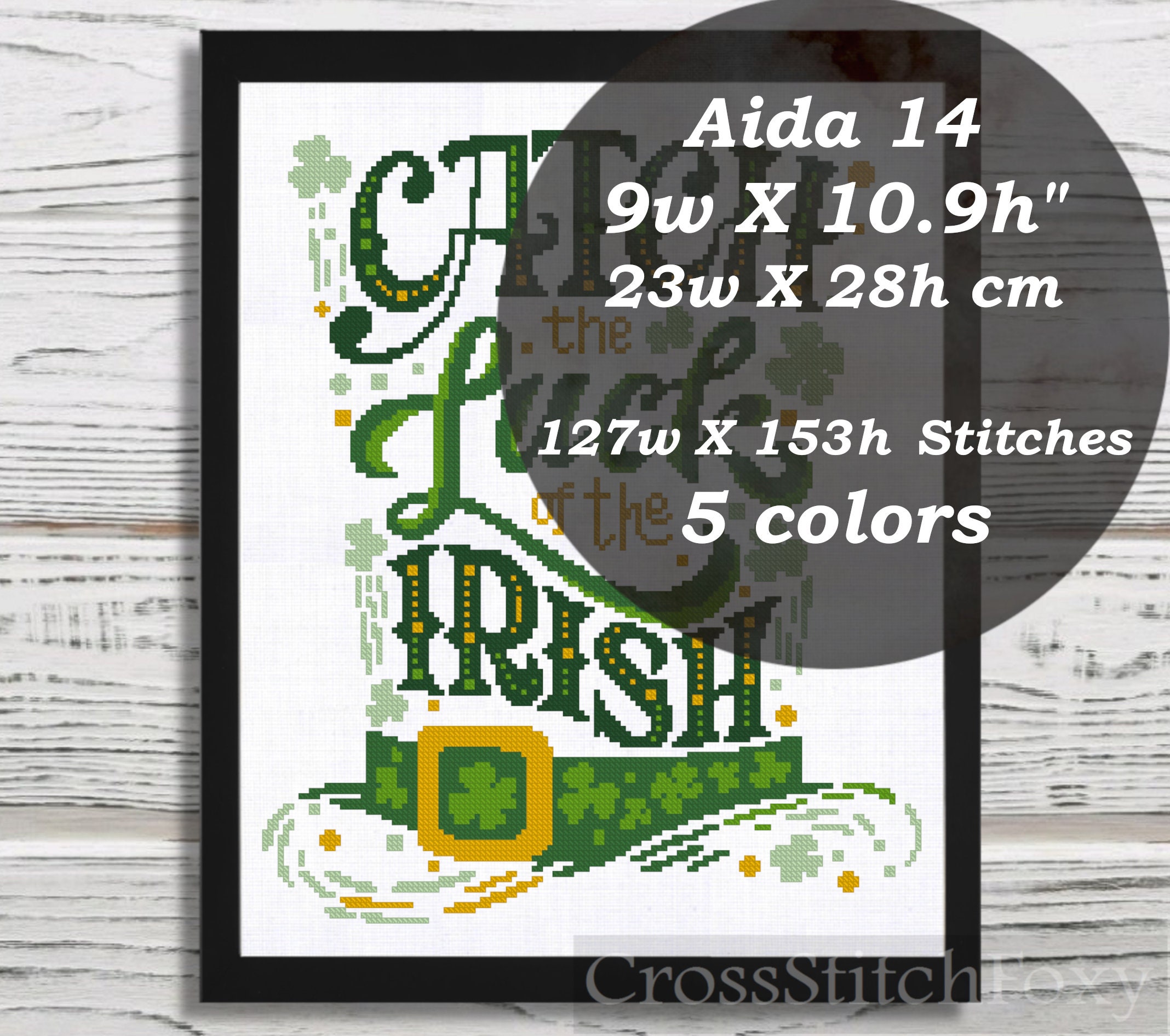 Irish Blessing Cross Stitch Pattern PDF St Patricks Day Cross - Etsy
