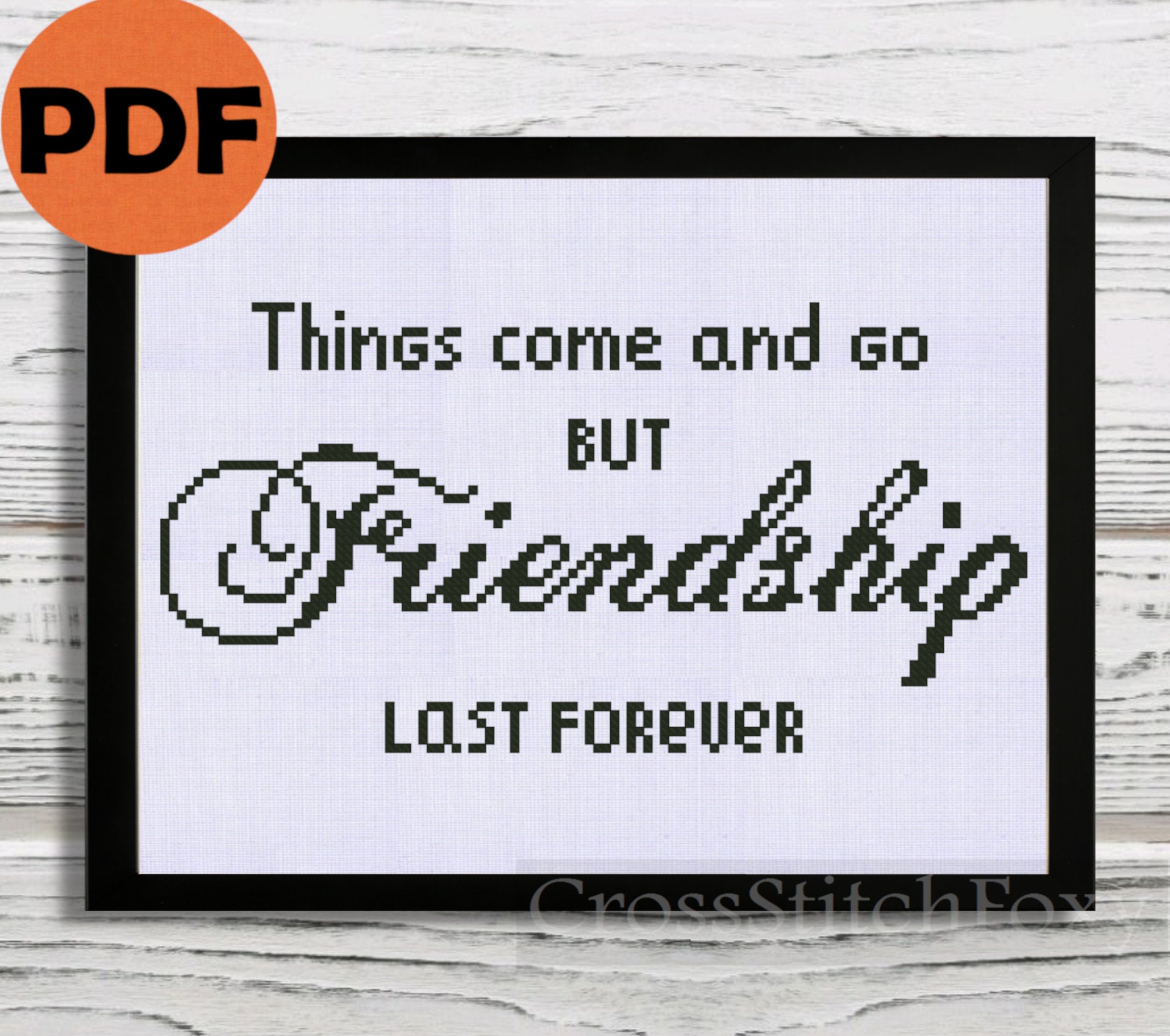 Friendship Cross Stitch Pattern PDF Friends Cross Stitch - Etsy