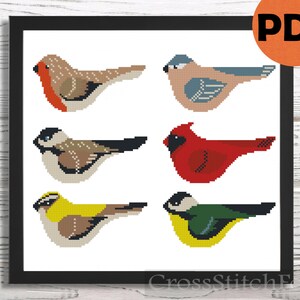 Small Birds Cross Stitch Patterns PDF, Easy Cross Stitch Pattern ...