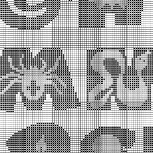 Halloween Alphabet Spooky Ghost Pumpkin Spider Cross Stitch Pattern ...