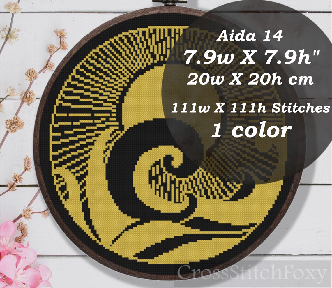 Sun Ocean Wave Cross Stitch Pattern PDF Mystery Cross Stitch - Etsy