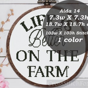 Farm Cross Stitch Pattern PDF, Countryside Counted Cross Stitch ...