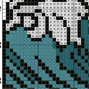 The Great Wave Cross Stitch Pattern PDF, Ocean Wave Easy Small Famous ...