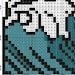 The Great Wave Cross Stitch Pattern PDF Ocean Wave Easy Small - Etsy
