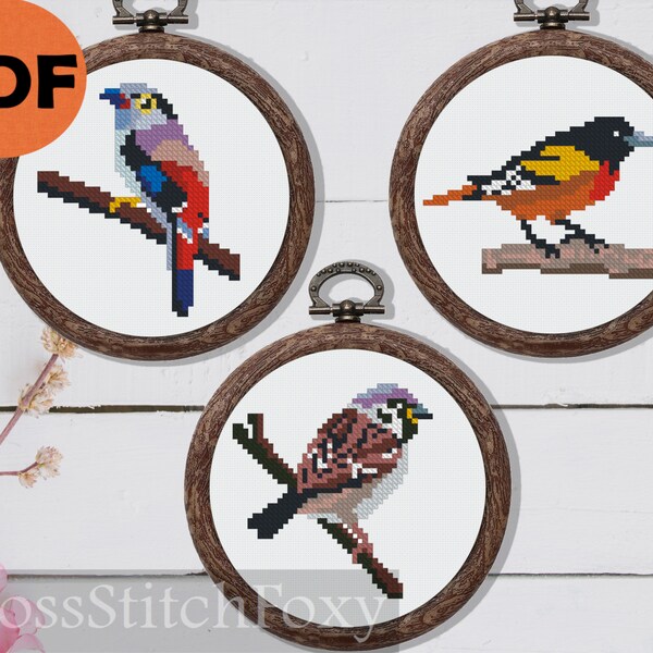 Bird Cross Stitch - Etsy