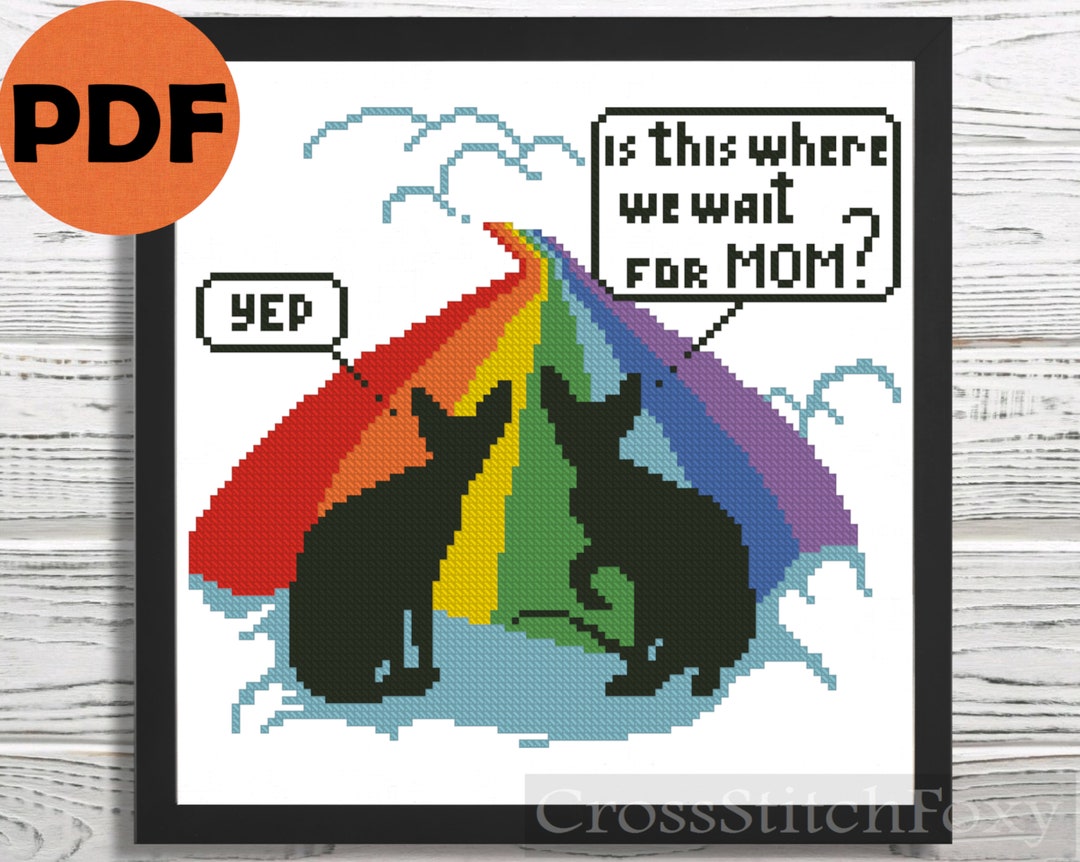 Rainbow Bridge Cross Stitch Pattern PDF, Sphynx Cats Memorial Quote ...