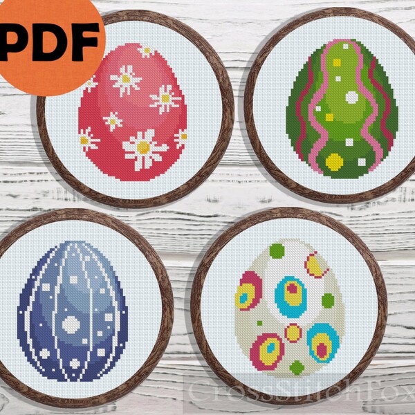 Easter Egg Cross Stitch Pattern - Etsy