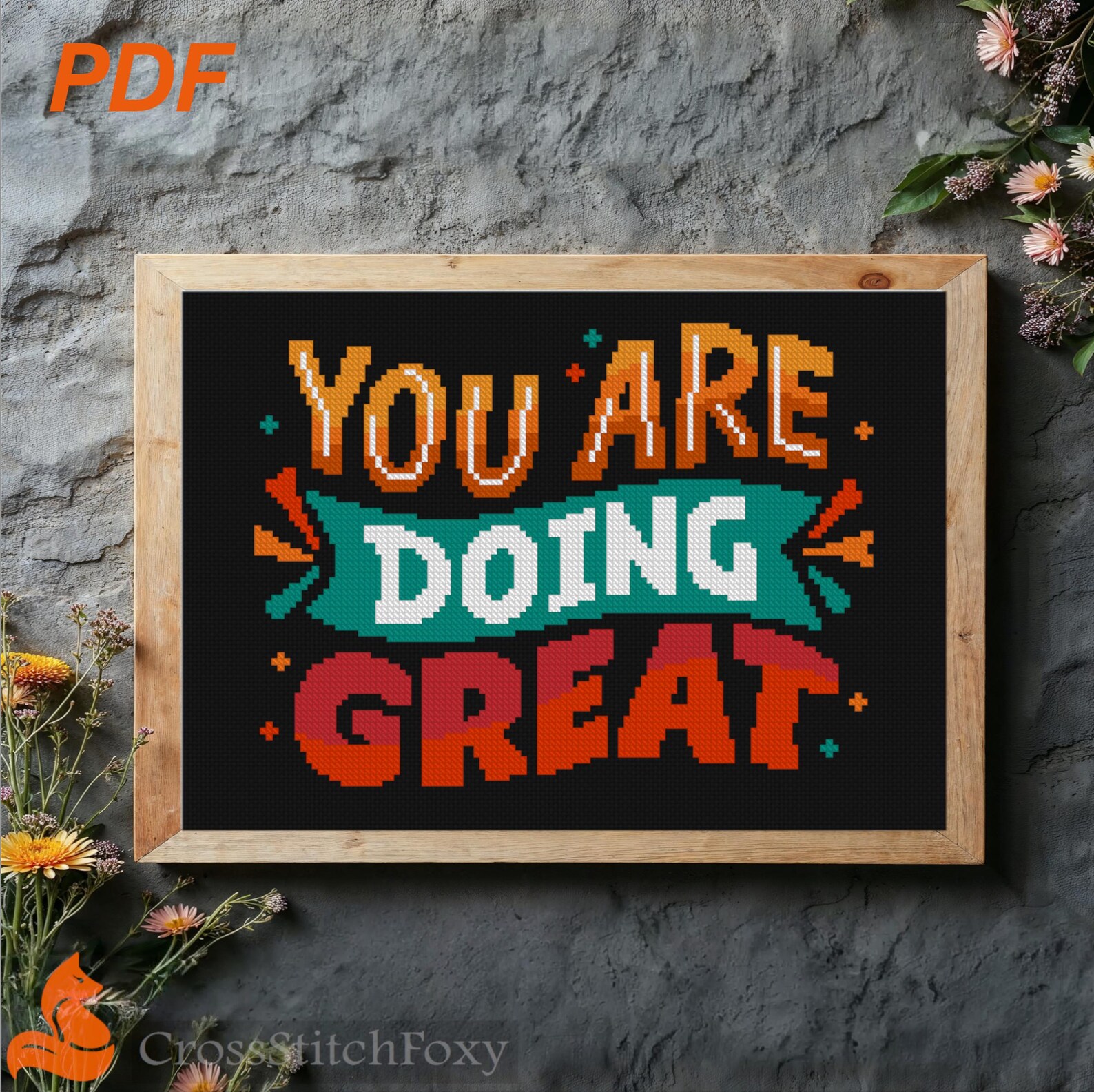 Motivational Cross Stitch Pattern (PDF Pattern) - Etsy