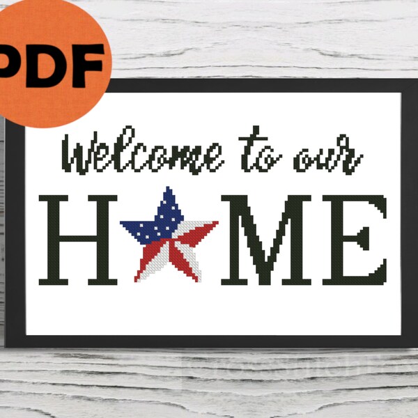 Welcome Home Cross Stitch Pattern - Etsy