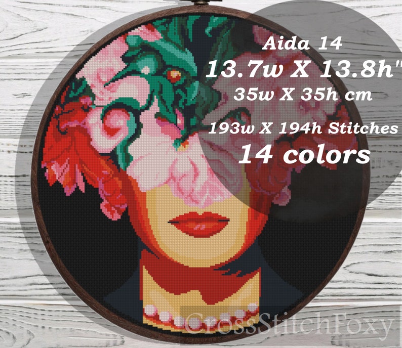 Frida Kahlo Modern Feminist Cross Stitch Pattern PDF Feminist - Etsy