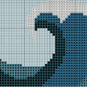 Wave Cross Stitch Pattern PDF, Great Wave Cross Stitch Pattern, Modular ...