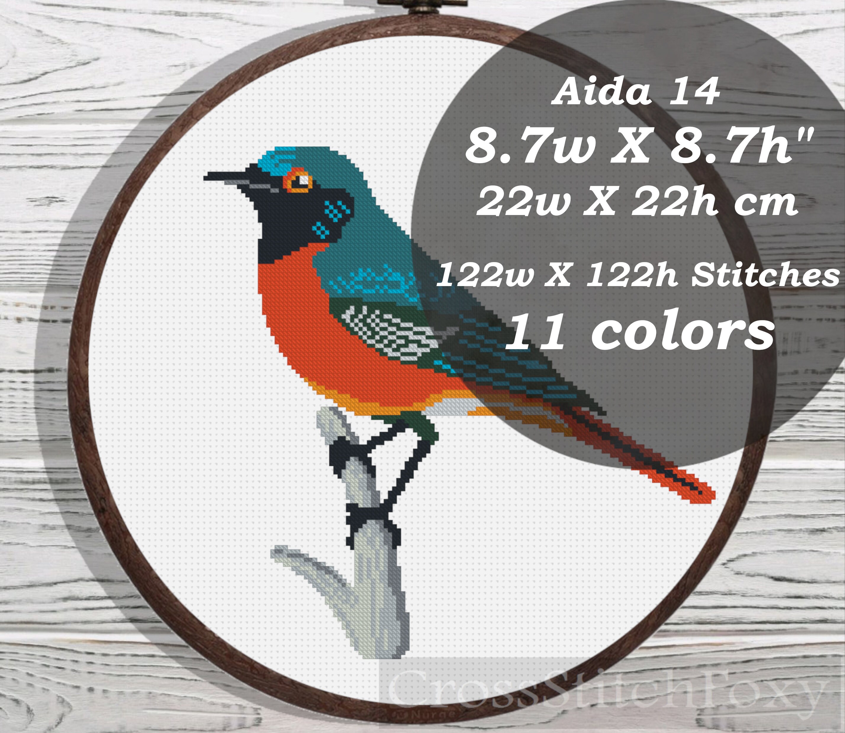 Bluebird Cross Stitch Pattern: Small Bird Decor (PDF Pattern) - Etsy