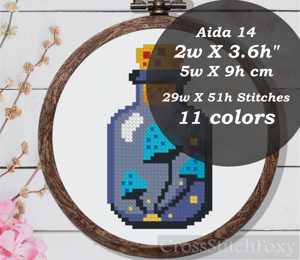 Halloween Magic Potion Bottles Cross Stitch Pattern: Witchy Alchemy ...