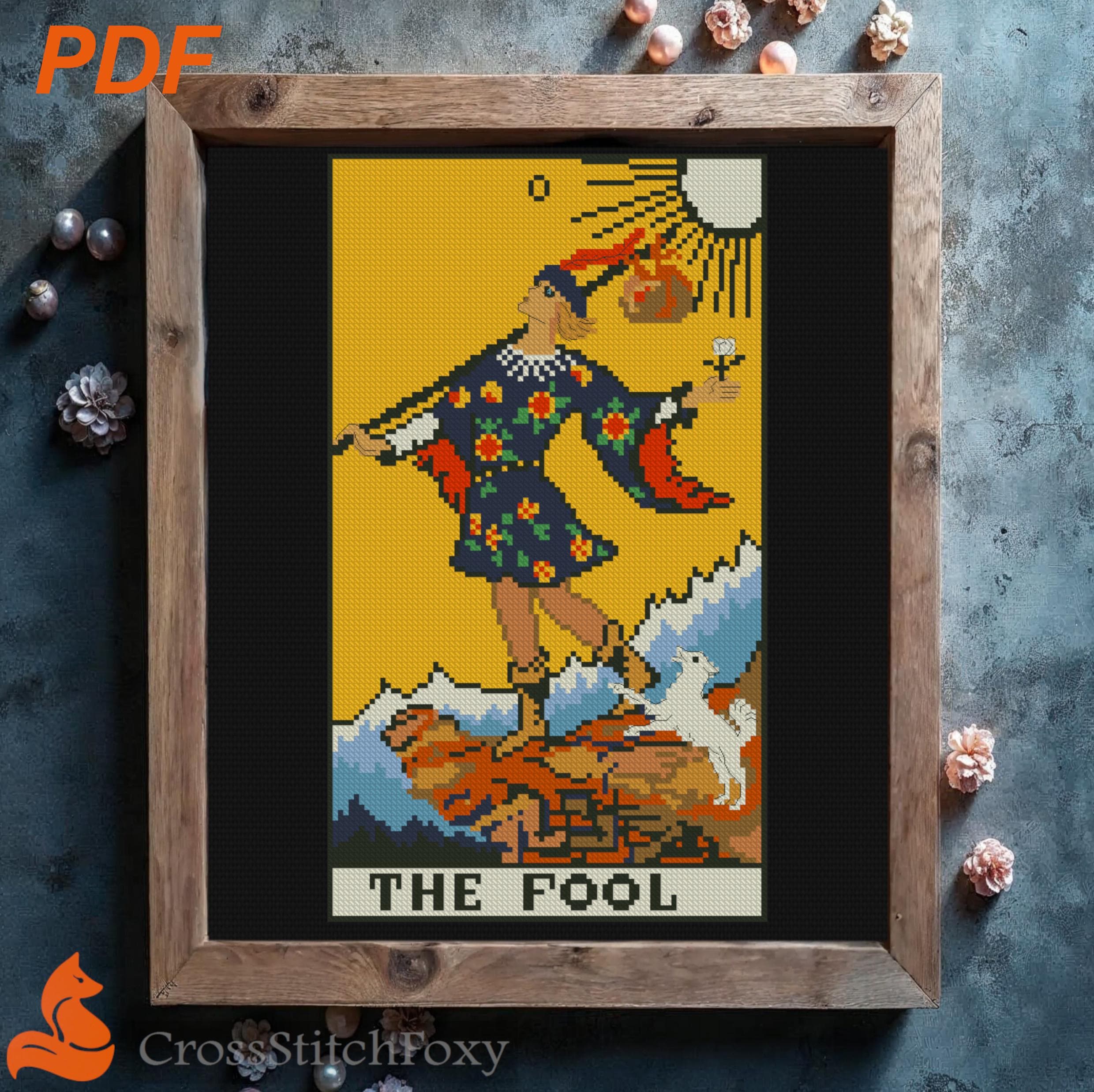 The Fool Tarot Card Cross Stitch Pattern: Major Arcana DIY (PDF Pattern ...