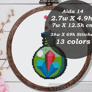 Halloween Magic Potion Bottles Cross Stitch Pattern: Witchy Alchemy ...
