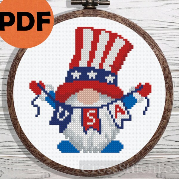 Patriotic Cross Stitch - Etsy