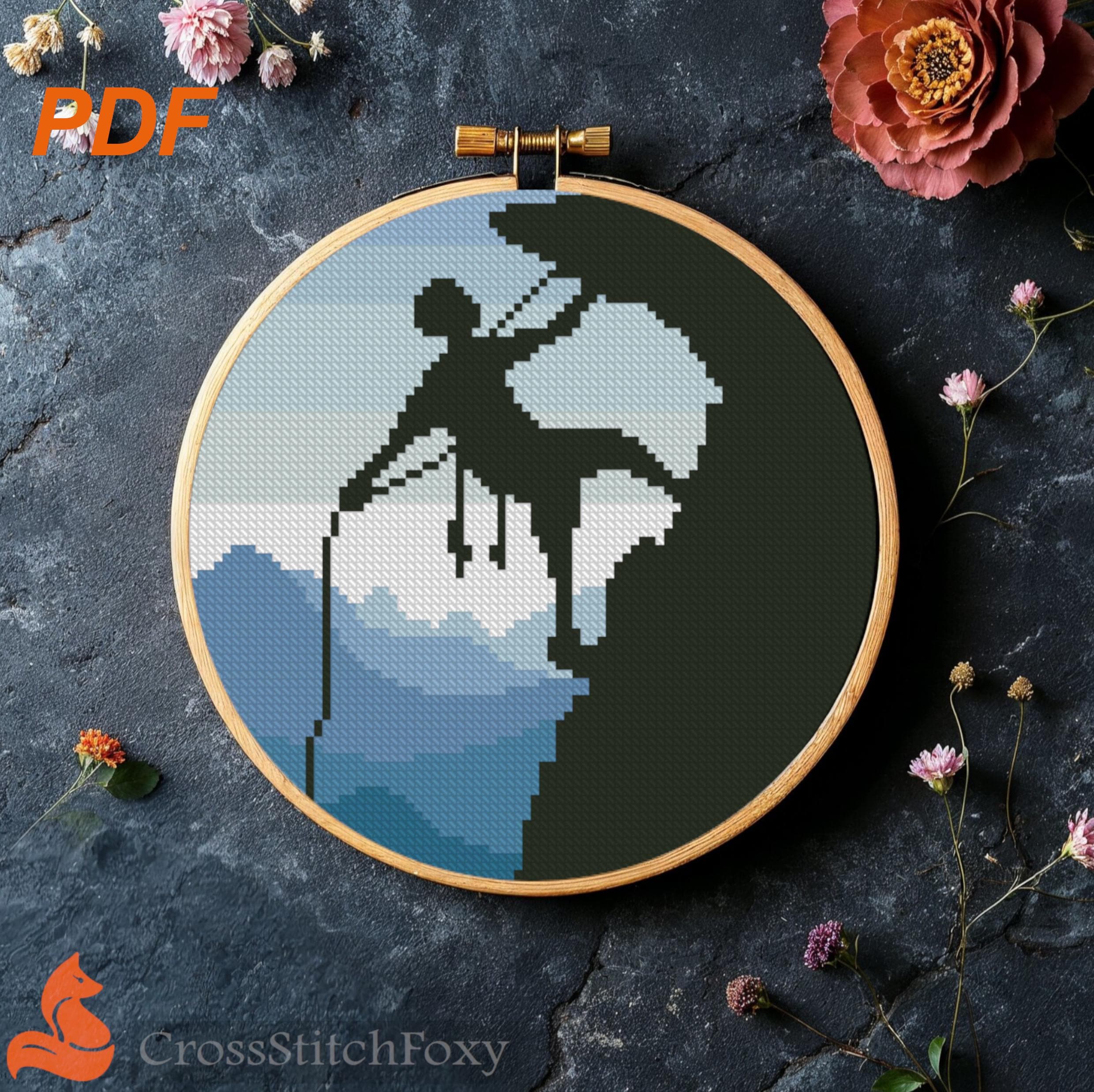Rock Climbing Landscape Cross Stitch Pattern (PDF Download) - Etsy