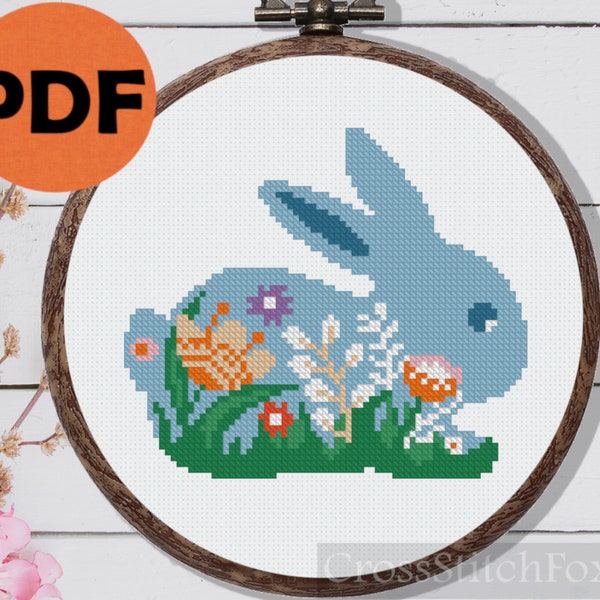 Bunny Cross Stitch - Etsy